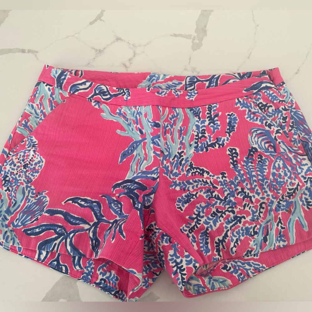 Lilly Pulitzer Callahan Short. Hot Pink Coral. Size 0 - Gem